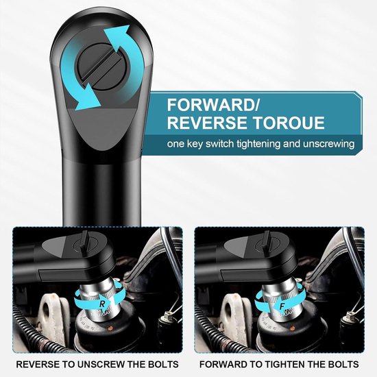 Accu ratel 3/8 inch elektrische ratelsleutel - compatibel met Makita ...