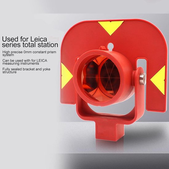 Vervangingsprisma voor Leica Total Station Survey - Rood Enkel Prisma ...