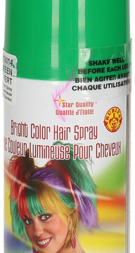 Rubies Haar verf/spray - neon groen - spuitbus - 125 ml - Carnaval ...