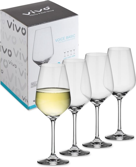 Witte Wijnglas Set van 4 - Tijdloze Kristallen Glazen voor Elke ...