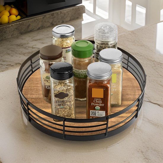 Cheffinger Draaiplateau - 26cm - Keuken Organizer - Keukenrek - kruidenrek -... | bol