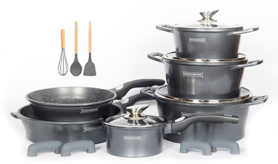 Royalty Line® ES2014 Pannenset Inductie - 17 Delige Pannensets Met ...