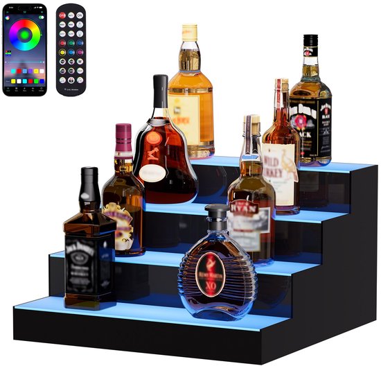 Vevor- Led Verlichte Drankfles Display- 16 Inch 4-Tier CommerciëLe Home ...