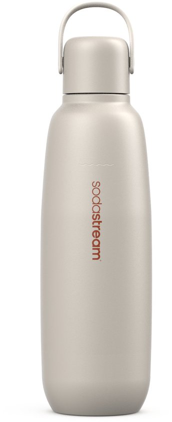 SodaStream fizz&go fles - Beige - 0.9L - RVS - Vaatwasserbestendig | bol