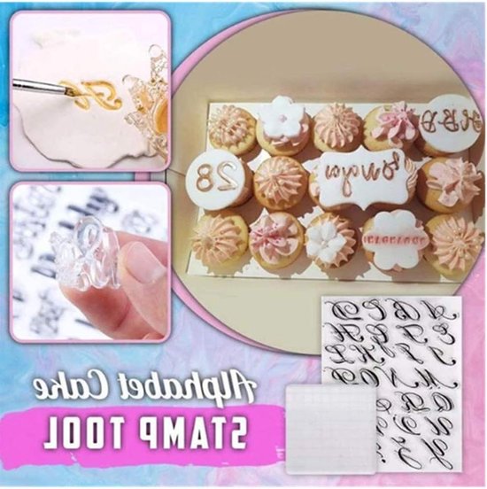 Alfabet Cake Stempel Tool - Fondant Cake DIY - Cookie Stempel en Cutter ...