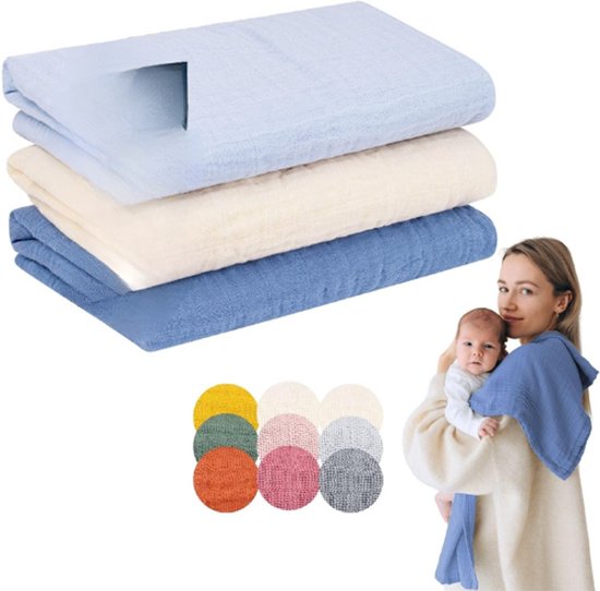 Baby Mousseline Doekjes 80x80cm - Zachte 100% Katoenen Hydrofiele ...