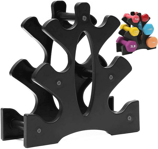 Halterstandaard voor Thuis Gym - Drie Lagen Opbergruimte voor Korte ...