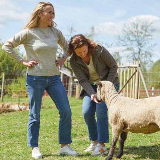 Ivanhoe trui NLS Tunabo Natural White boothals - 100% zuivere ...