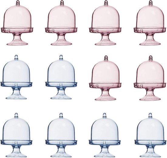 Mini Taartplaat met Kap Kunststof - Cupcakestandaard voor Voedselopslag ...