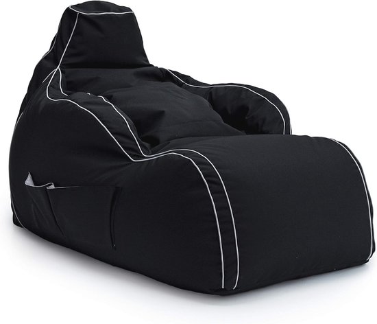 Ergonomische Gaming Zitzak Ligstoel met Hoofdtelefoonhouder en ...