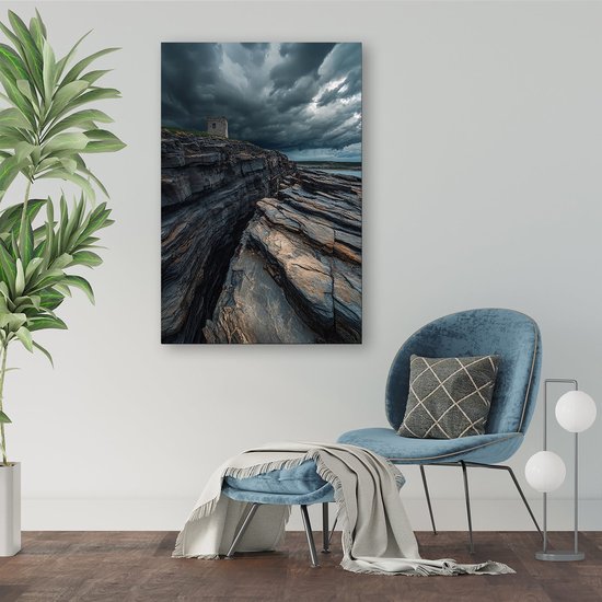 Vuurtoren op dramatische kliffen - Klif posters - Poster natuur ...