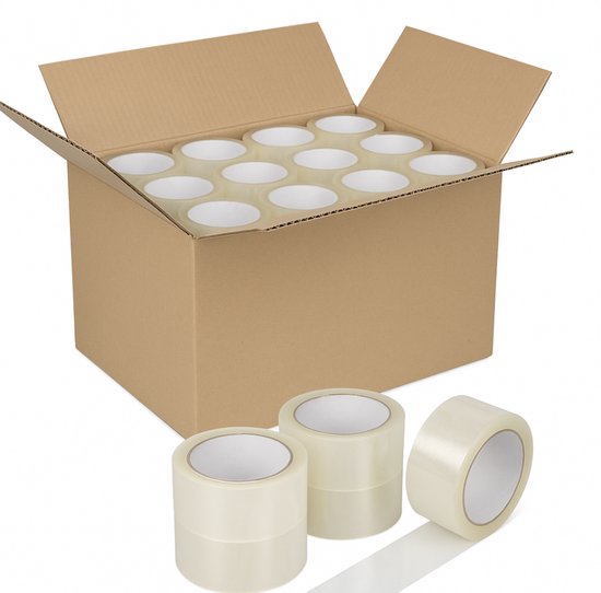 HL - Verpakkingstape Transparant - Tape - Complete doos met 36 Rollen ...