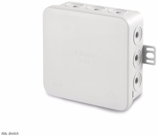 F-TRONIC verdeeldoos, 100x100x40 mm, 12 invoeren, grijs, 10 stuks | bol