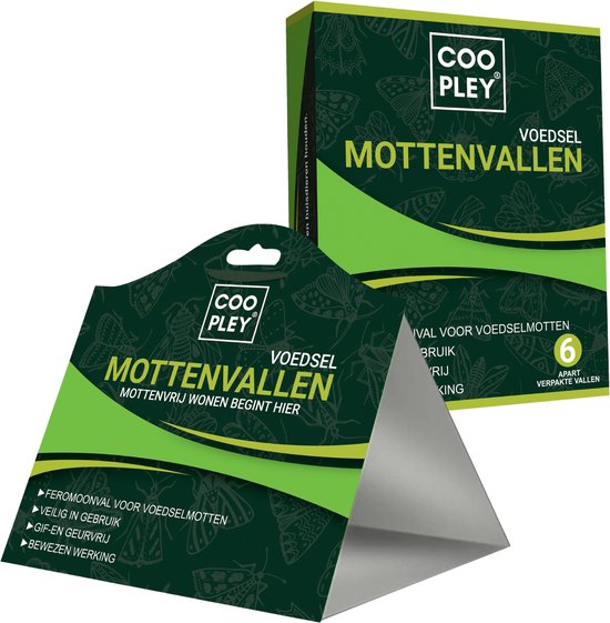 Mottenval Voedsel Premium 6 Stuks en Meelmotten bestrijdingsval ...