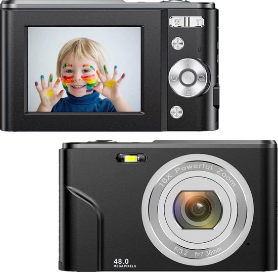 Digitale Camera - 48 Megapixel - 16x Zoom - 1080P | bol