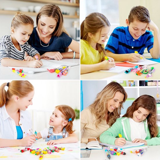 Veelkleurige Pennen All In One - Leuke Cartoon 4-Kleuren Pennenset (60 ...