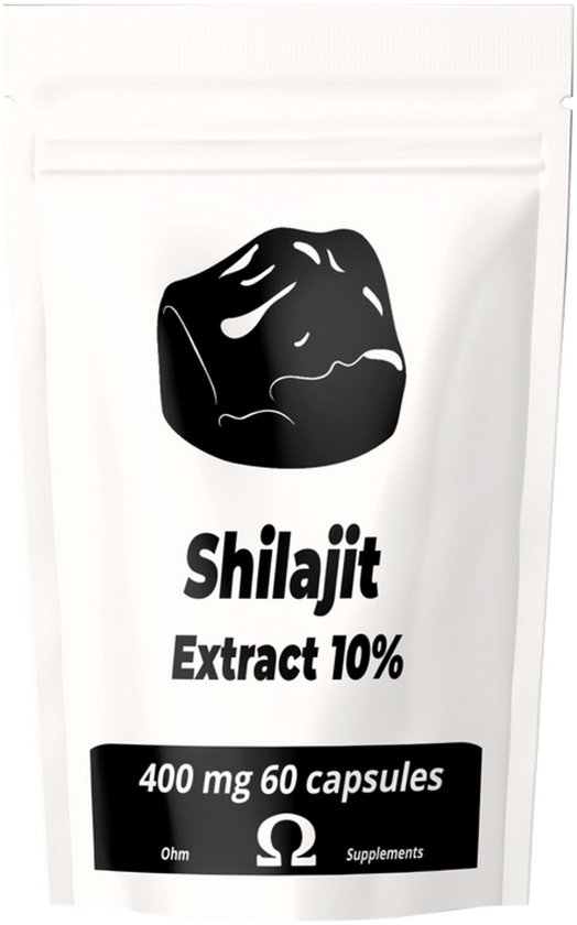 Ohm - Shilajit 60 Capsules 10% Extract Resin 400 MG Per Capsule - 100% ...