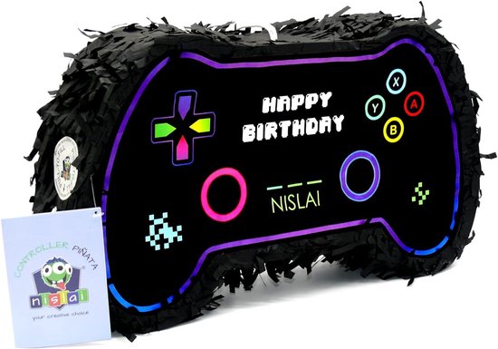 Controller Piñata voor Verjaardag - Gaming Feestdecoratie, 43 x 25 x 10 ...