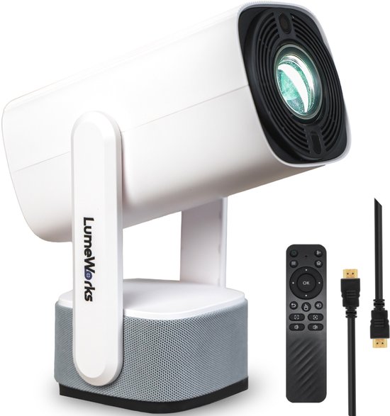 LumeWorks Nova Mini Beamer - 4K Beeldkwaliteit - Projector - Android 11 - Voor IOS &... | bol