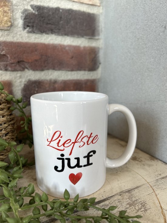 Creaties van Hier - Mok - Liefste Juf - Afscheid - Keramiek - 325 ml | bol