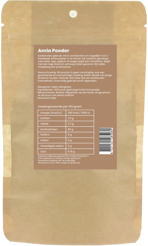 Amla Poeder 100% Puur - 100gram - Gebruik Amla Poeder bij Smoothies ...