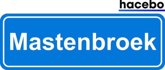 Hacebo - Plaatsnaam Sticker - 29x10 CM - Mastenbroek sticker ...