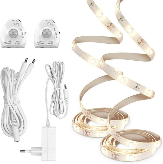 LED strip met bewegingssensor - 2x lichtstrip met sensor - Met timer ...