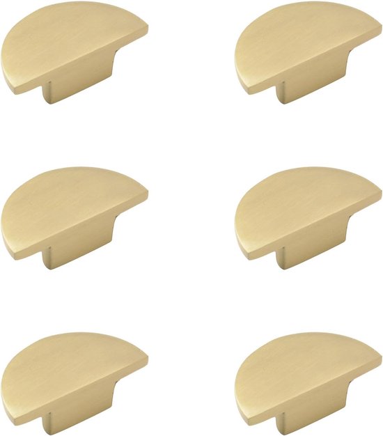 Messing Lade Trekknoppen - Halve Maan Design - 6 Stuks - Goudkleurig ...