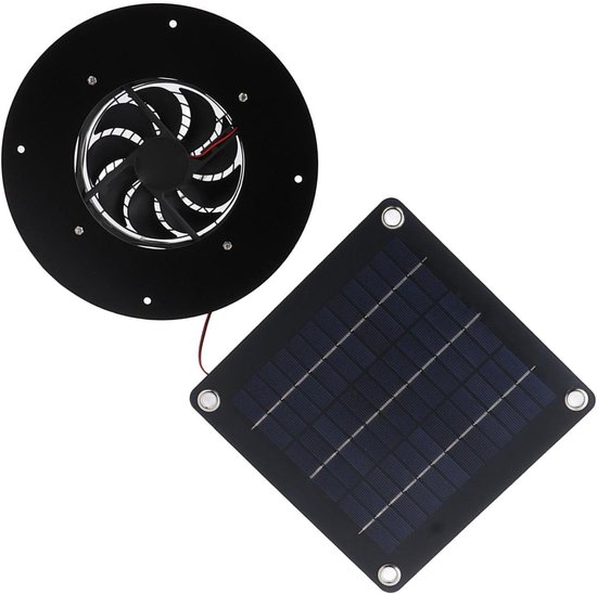 Portable Solar Drain Fan 22cm - 20W for Motorhomes, Chicken Coops ...