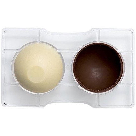 Chocolade mal 2 halve bollen 10cm - Decora | bol