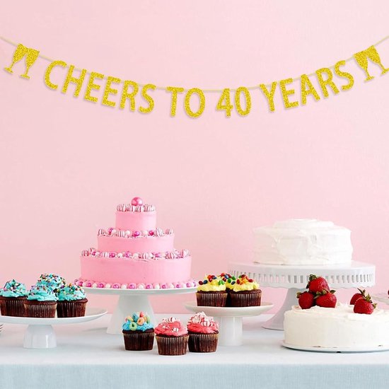 Cheers to 40 Years - Slinger voor 40e verjaardag - Happy Birthday ...