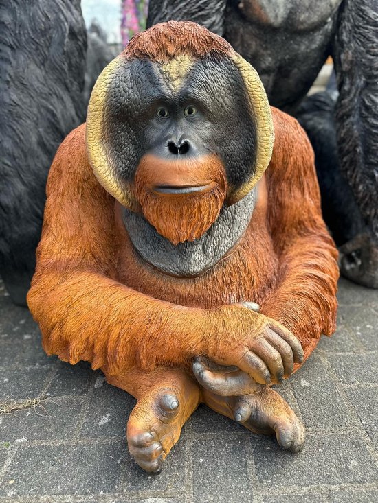 Goodyz- Jungledieren- Aap - Apen -Orang-oetang- Zittend- King Louis- Rood/Bruin | bol