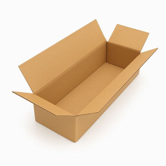 Lange kartonnen doos - Smalle vouwdoos - 110x290x925mm - Bruin - 20 ...