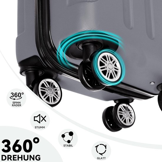 S&Dshopline® Twin rollers hardcase reiskoffer koffer trolleys harde ...