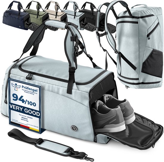 bemaxx Sporttas Gymbag Reistas 40L / 60L | Trainingstas met Rugzak ...