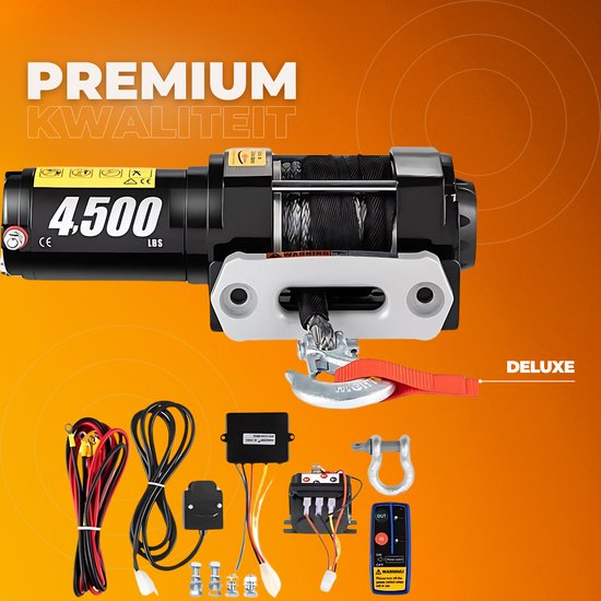 Elektrische Lier PRO - Takel - Hijskraan - 2040kg Power Winch - 12V DC ...