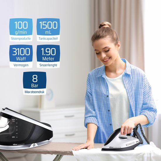 VAIVE PowerStation Max 3100 Stoomstrijkijzer met Stoomgenerator ...