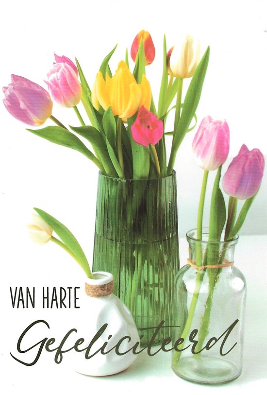 Wenskaart | 10 stuks | Van harte gefeliciteerd | bol