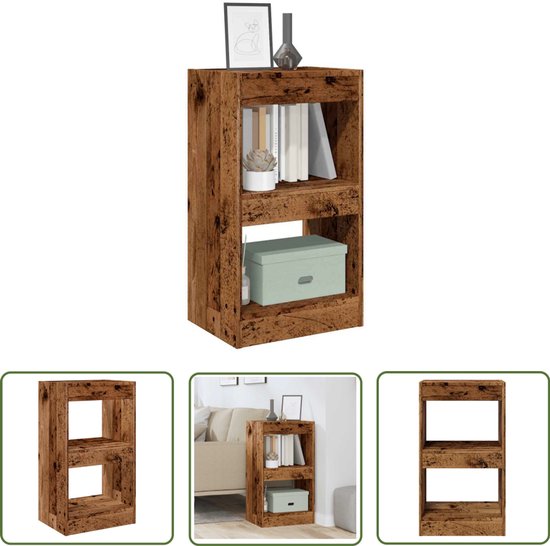 vidaXL Houten Boekenkast - Boekenschrank - Boekenkast / kamerscherm 40x30x72 cm oud... | bol