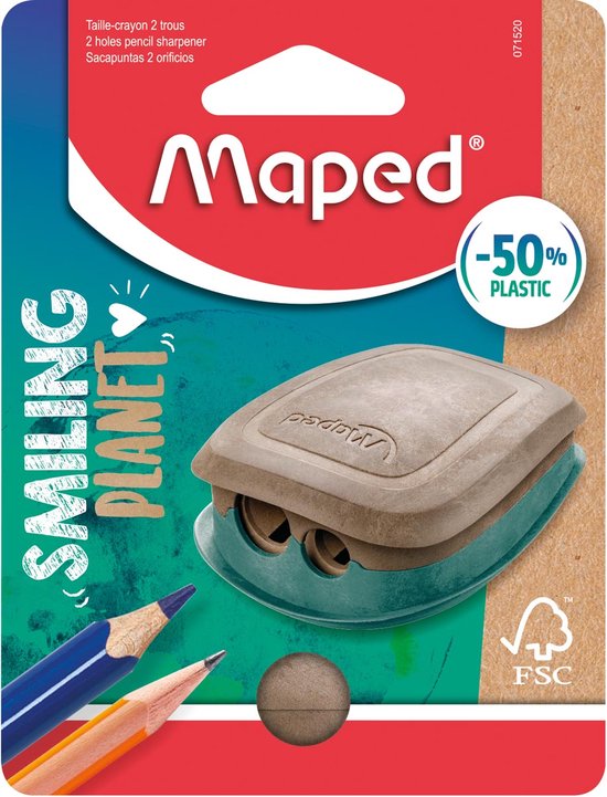 Puntenslijper Maped Smiling Planet 2-gaats | bol