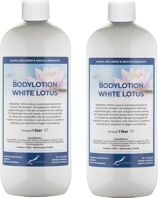 Bodylotion White Lotus 1 Liter - set van 2 stuks | bol