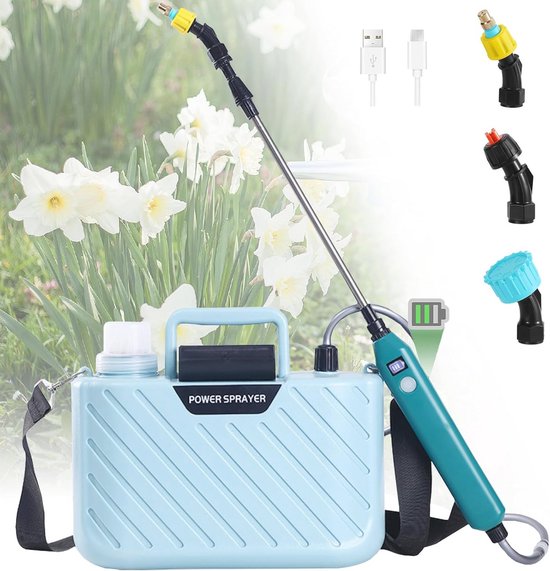 Drukspuit 5 liter, elektrische sproeiapparaat met batterij ...