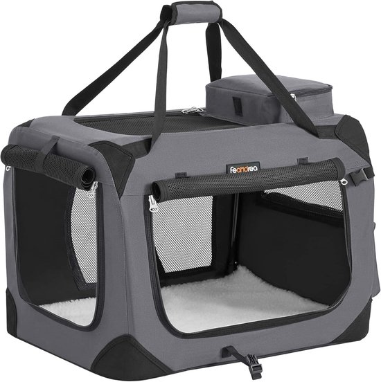 Opvouwbare hondenbench hondentransportbox M hondentas Oxford-stof gaas ademend... | bol