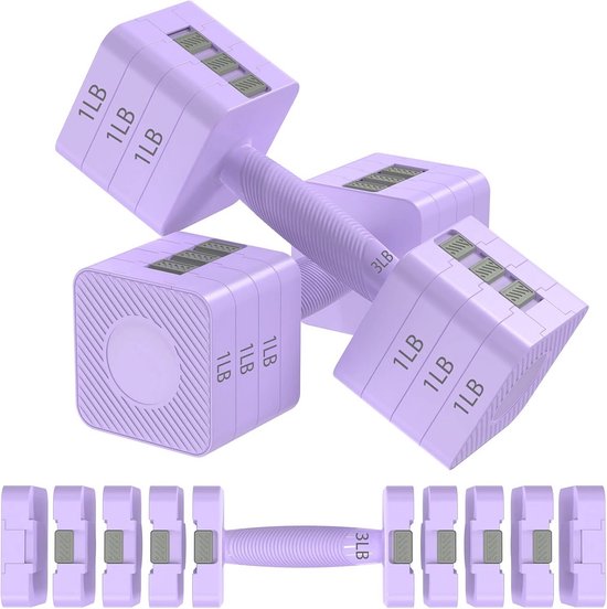 Verstelbare handgewichten set van 2 - 5 niveaus voor thuistraining en ...