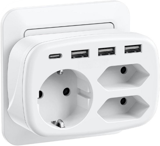 Stopcontact Splitter Met USB – USB C Stopcontacten, 7-in-1 ...