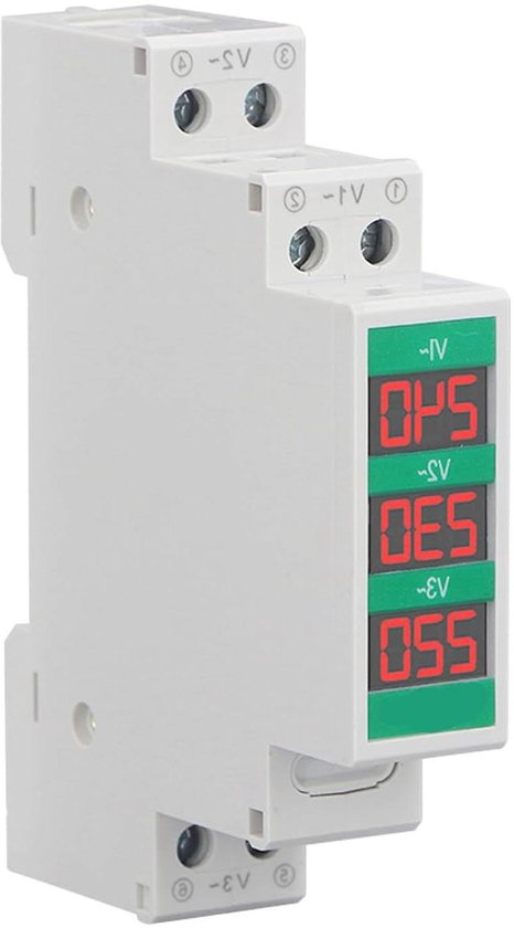 Lcd-scherm Spanningsmeter Knopbediening 3-fase Voltmeter 60‑450 V Hoge ...