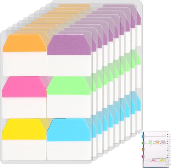 1200 STKS Sticky Index Tabs Vlaggen Set - Beschrijfbare Transparante ...