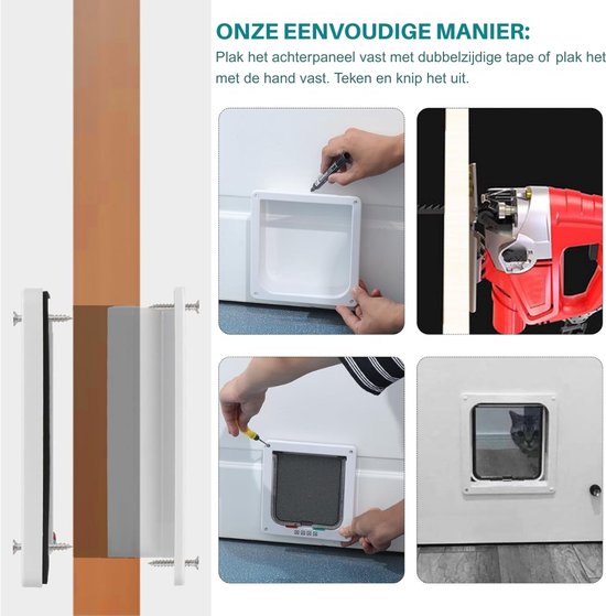 Kattenluik - Kattenluiken voor Grote & Kleine katten – Klapdeur Met ...