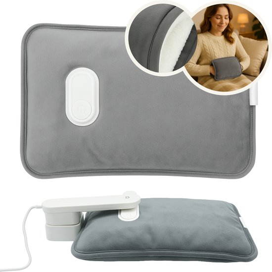 STAUS&BACH Aura - Elektrische kruik met hoes voor je handen - Fleece ...