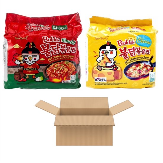 Multipak Sam Yang Instant Noodle (Hot Chicken Kimchi, Cheese Hot ...